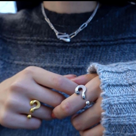 Jewelry | Silver Very Cool Question Mark Ring | Poshmark